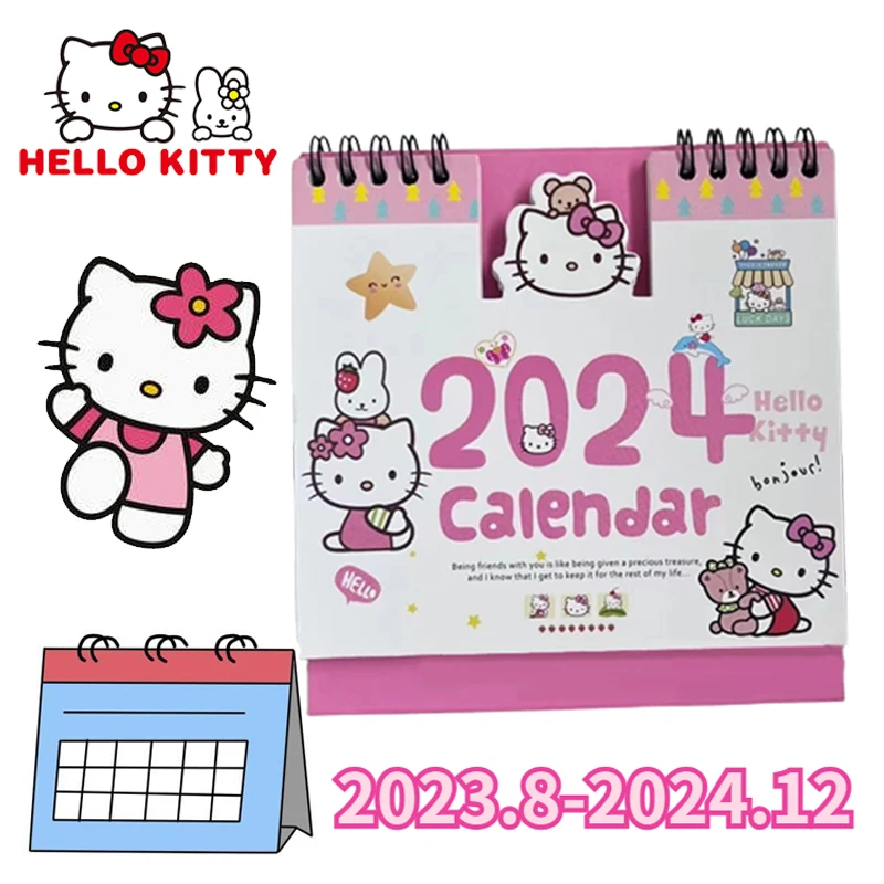 2024-Calendar-Sanrio-Hello-Kitty-Cute-Calendar-Cartoon-Creative-Monthly ...