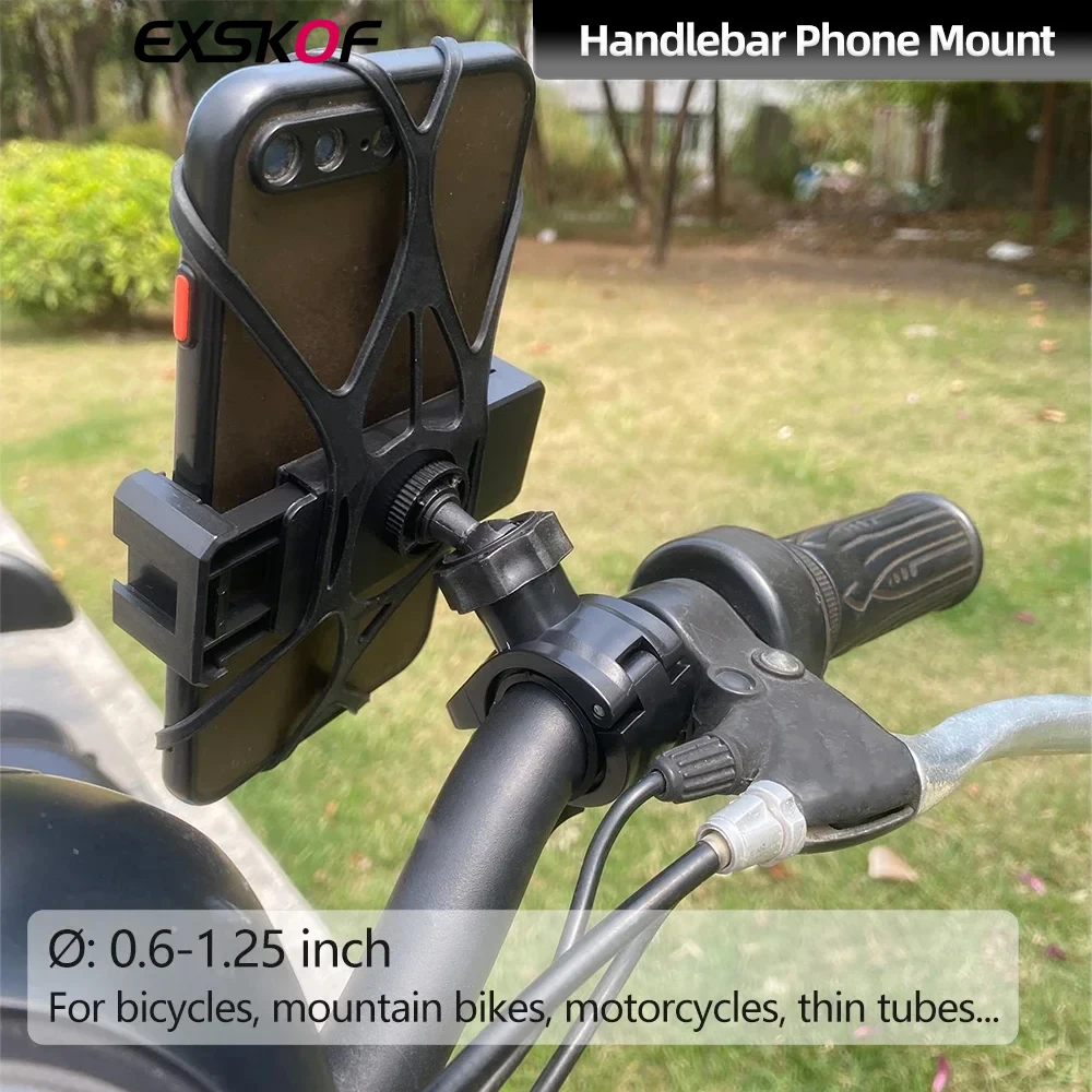 360-Rotatable-Bike-Motorcycle-Handlebar-Bracket-Phone-Holder-Mount ...