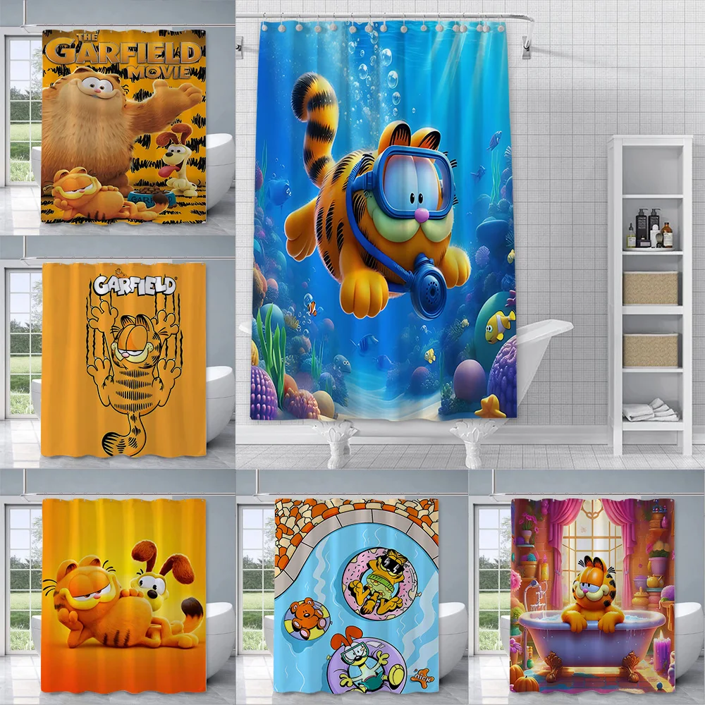 Shower For G-Garfields Curtain Waterproof Polyester Fabric Paint ...