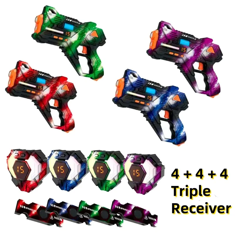 CSTAG 4x4x4 Laser Tag Guns Set 3 Sensors Toy For Kids Gifts Electric ...
