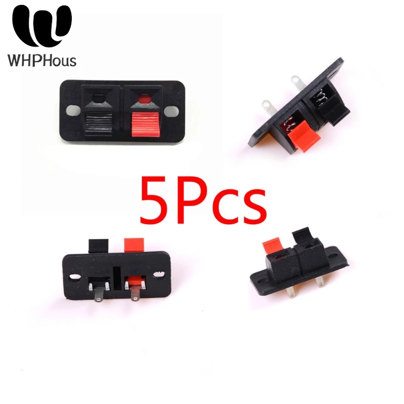 5Pcs-2-Positions-Connector-Terminal-Push-in-Jack-Spring-Load-2-way-2 ...