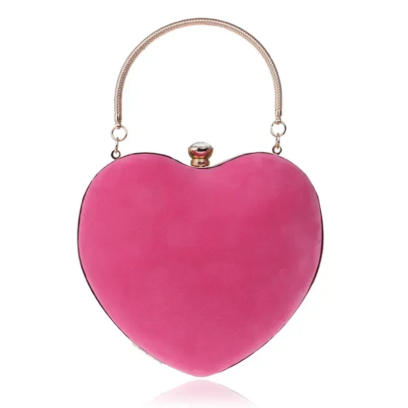 Loverly sweet pink Women's Heart Handbag Fashion Youth Girls Prom Party ...