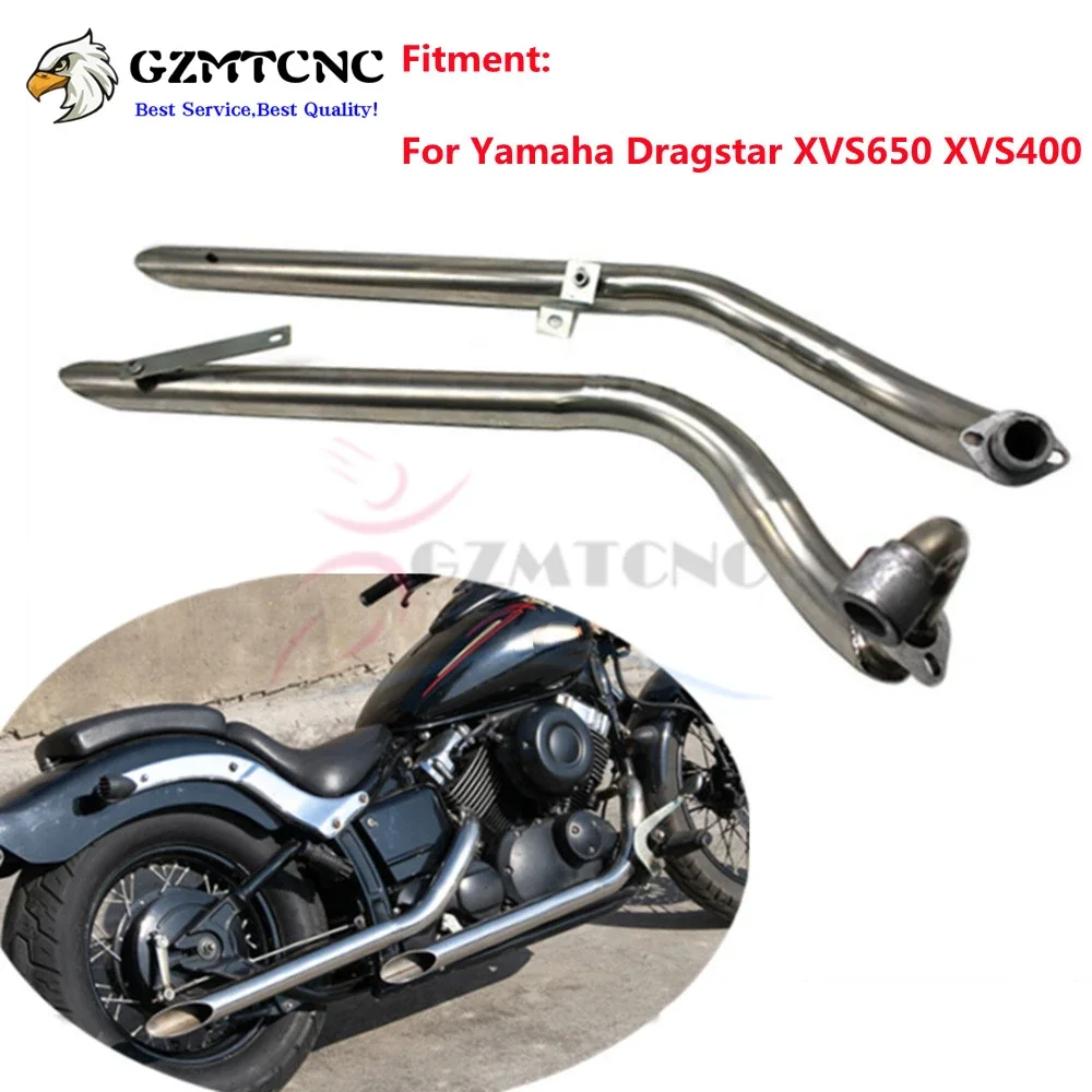 Motor-Full-Muffler-Exhaust-System-Pipe-Drag-Pipes-Kit-Silencers-for ...