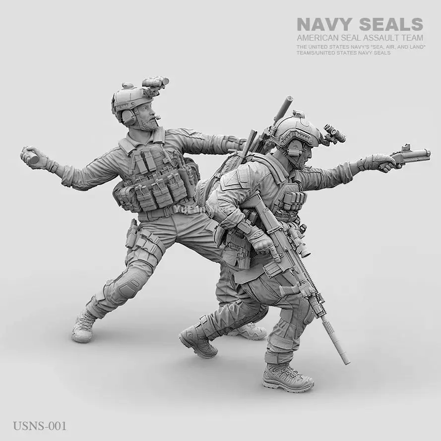 1/35 NAVY SEALS Two-person Group Resin Soldier 3D Printing Unassembled ...