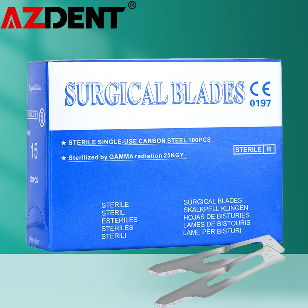 100pcs-Box-Scalpel-Blades-For-Dental-Medical-Stainless-Steel-Surgical ...