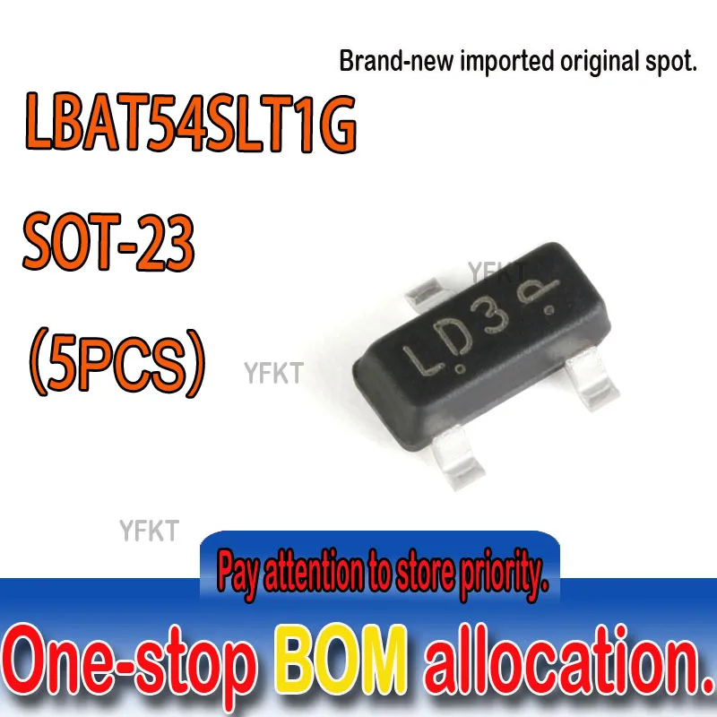 5pcs-100-New-original-spot-LBAT54SLT1G-marking-LD3-SOT23-30-V-200-mA ...
