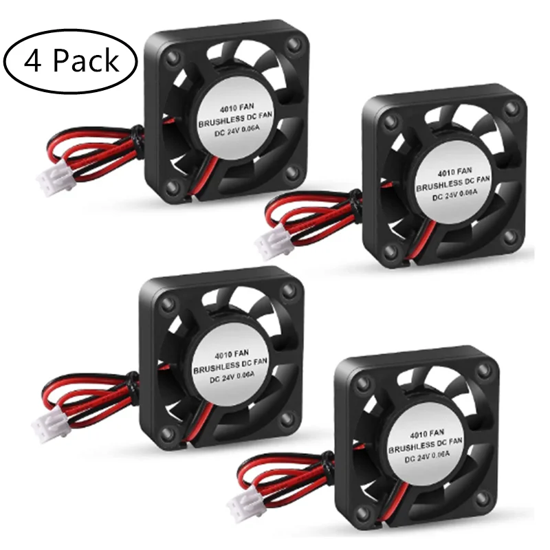 4PCS-3D-Printer-Cooling-Fan-4010-Blower-40X40-X-10mm-Hydraulic-Bearing ...