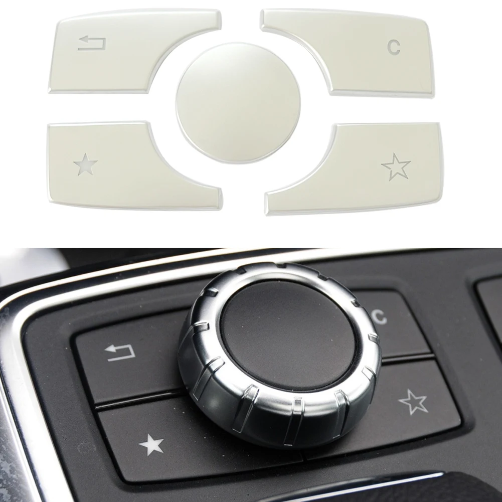 Car-ABS-Multimedia-function-Button-Cover-Sticker-For-Mercedes-Benz-E ...