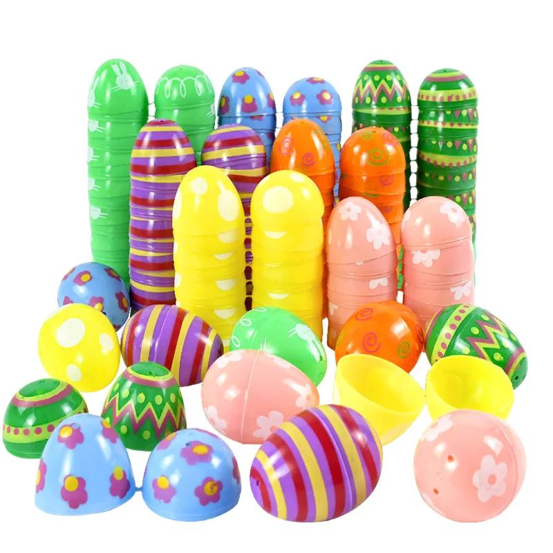 12pcs-Easter-Egg-Shell-Colorful-Plastic-Egg-Favor-Candy-Gift-Box-DIY ...