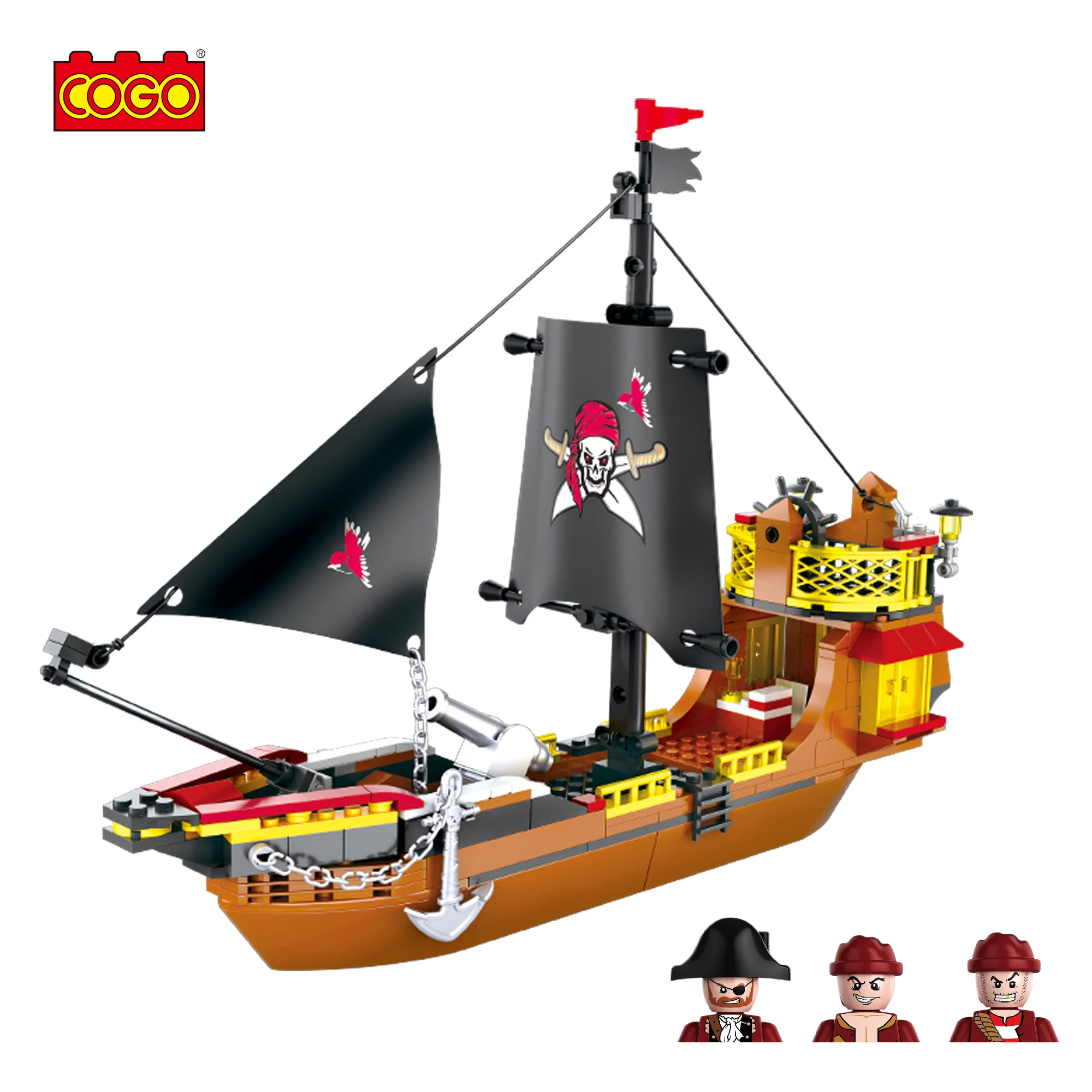COGO-Pirate-Ship-Building-Toys-Pirate-Ship-Fathers-Day-Birthday-Gifts ...