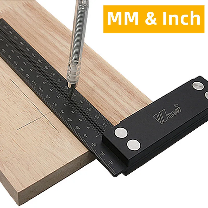 Precise-Carpenter-Square-Layout-Tool-Woodworking-Scribe-Ruler-Parallel ...