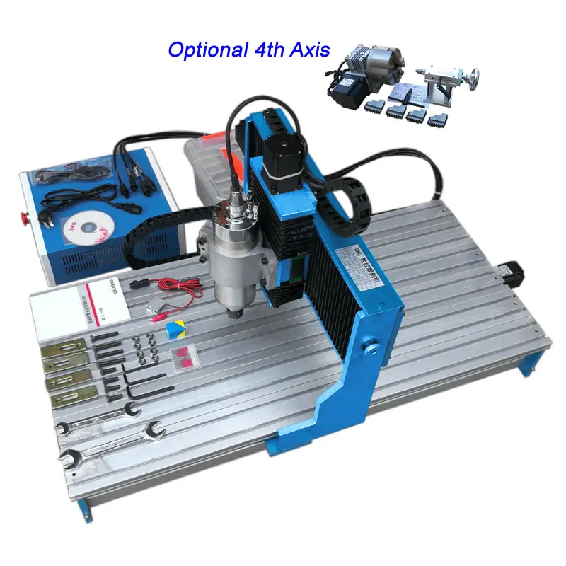 Square Line Rail Track 1.5kw 4 Axis 9040 Usb Cnc Router 4090 1500w ...