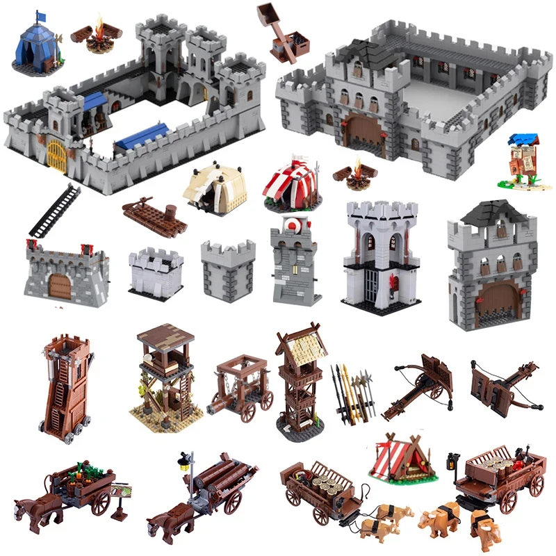 MOC-Medieval-Militar-Castelo-Cerco-Blocos-de-Constru-o-Paredes-Port-o ...