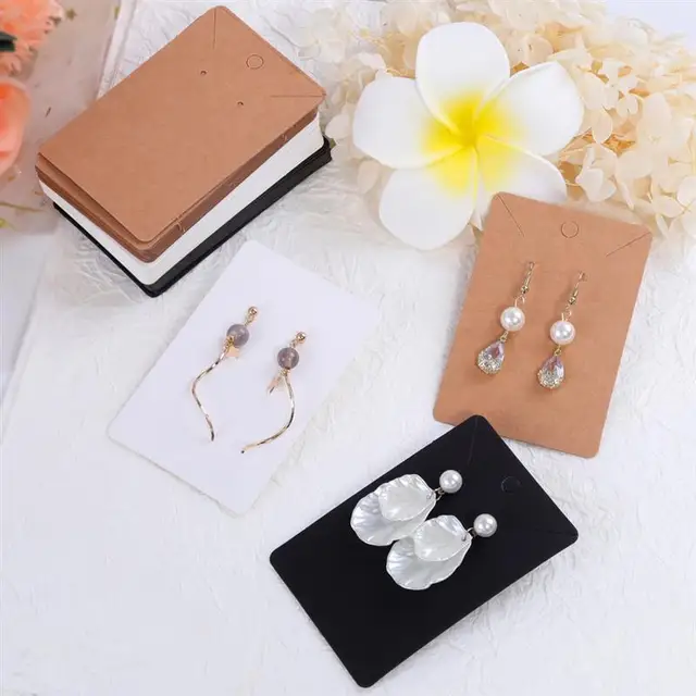 Kraft Paper Earring Holders 600-Piece Earring Display Card Kit - Kraft ...