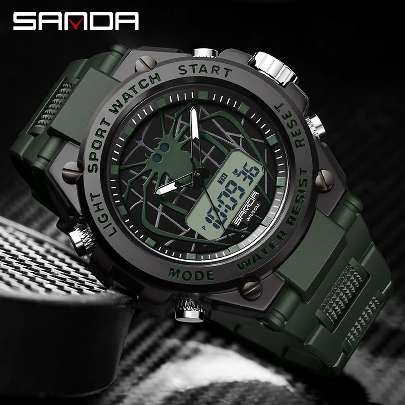 Sanda Top Brand Luxury Sport Watch Men Electron Watches 5bar Waterproof ...
