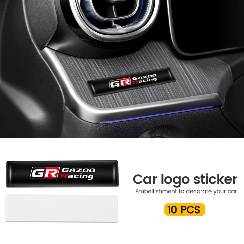 10Pcs Car Accessories 3D Epoxy Resin Emblem Car Interior Dashboard ...