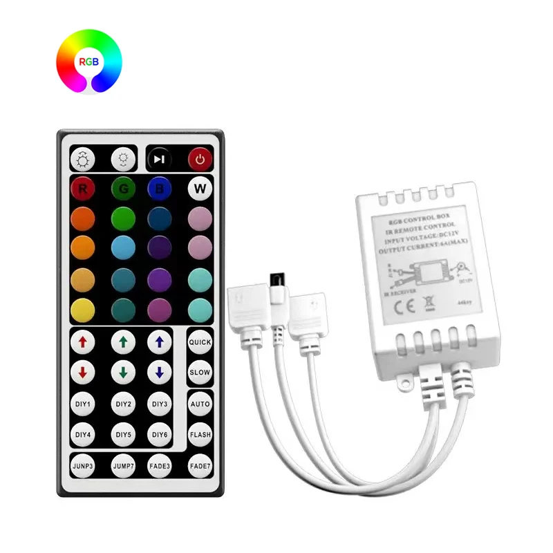 44 Key RGB Led Controller Color Changing DC 12V RGB Controller ...