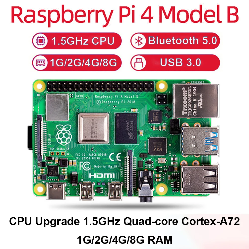 Raspberry Pi 4 Computer Model B 4gb Ram | Raspberry Pi 4 Computer Model ...