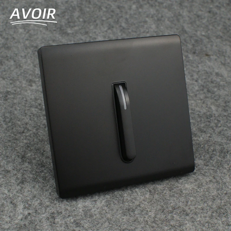 Avoir Luxury Wall Light Switch 2 Way Electrical Socket With Usb Black ...