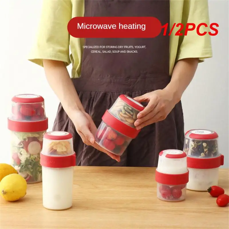 1-2PCS-Yogurt-Box-Double-deck-Portable-Sturdy-Fruit-Salad-Yogurt-Box ...