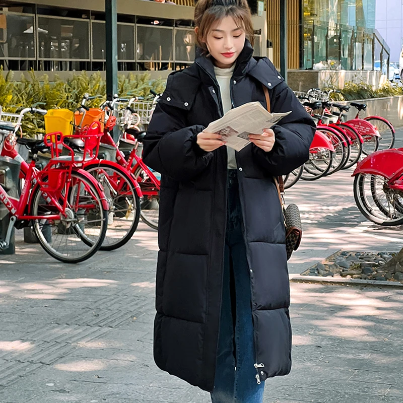 Thicke-Down-Padded-Jacket-Women-Overcoat-Korean-Loose-Long-Hooded-Warm ...