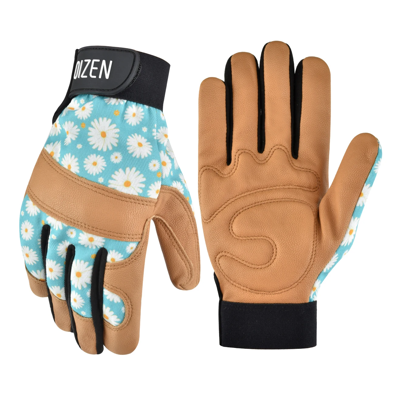 1 Pair Goatskin Leather Garden Gloves for Weeding Digging Planting Rose ...