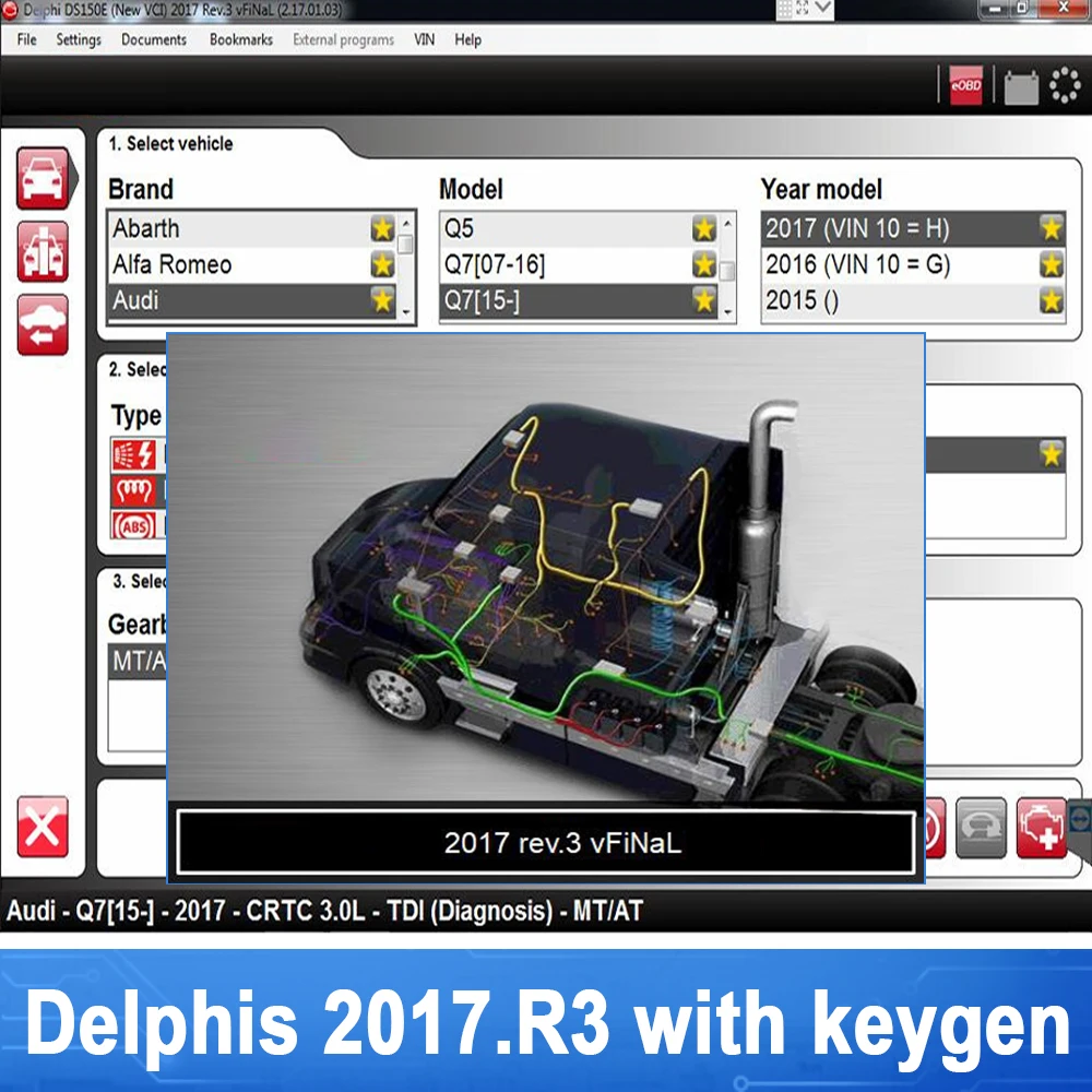 Delphis – Ds150e 2017R3 Scanner de voiture, outil de réparation VCI vd ...