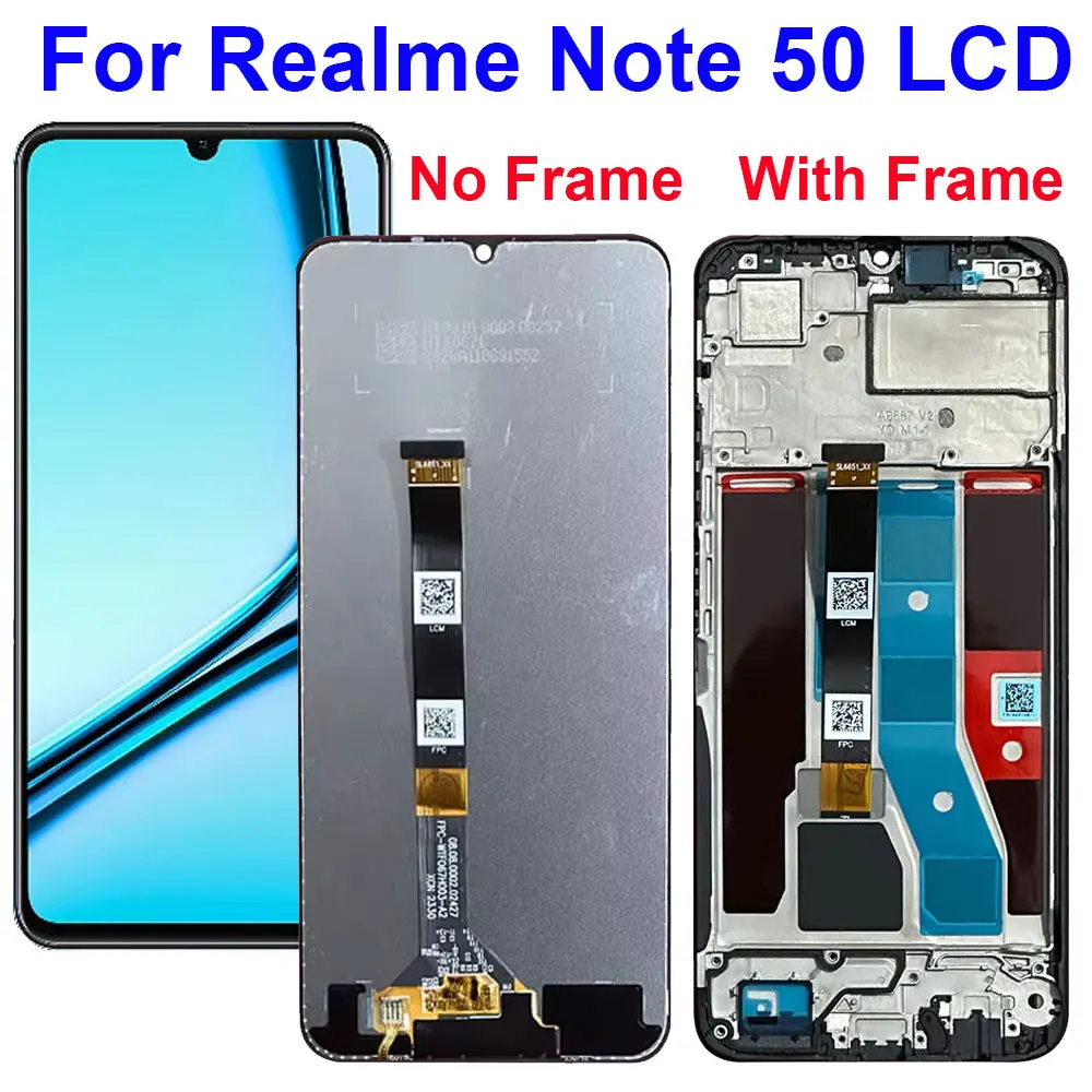 For Realme Note 50 LCD Display With Fame, Touch Sensor Pantalla Digital ...