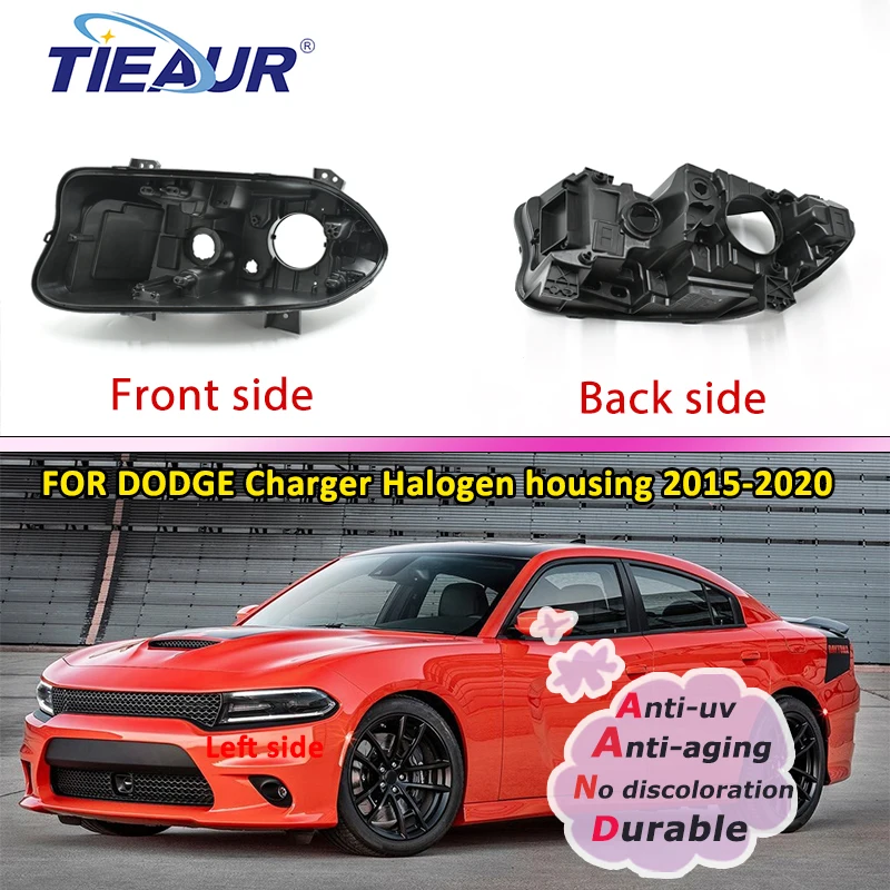Headlight-Housing-Base-Plastic-Black-For-Dodge-Charger-2015-2016-2017 ...