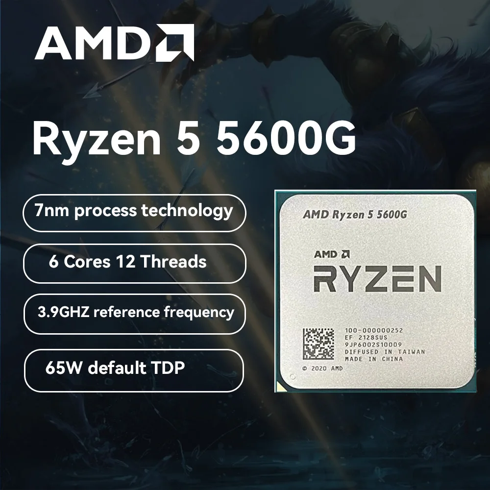 AMD-new-Ryzen-5-5600G-CPU-3-9GHz-6-core-12-thread-R5-5600G-Integrated ...