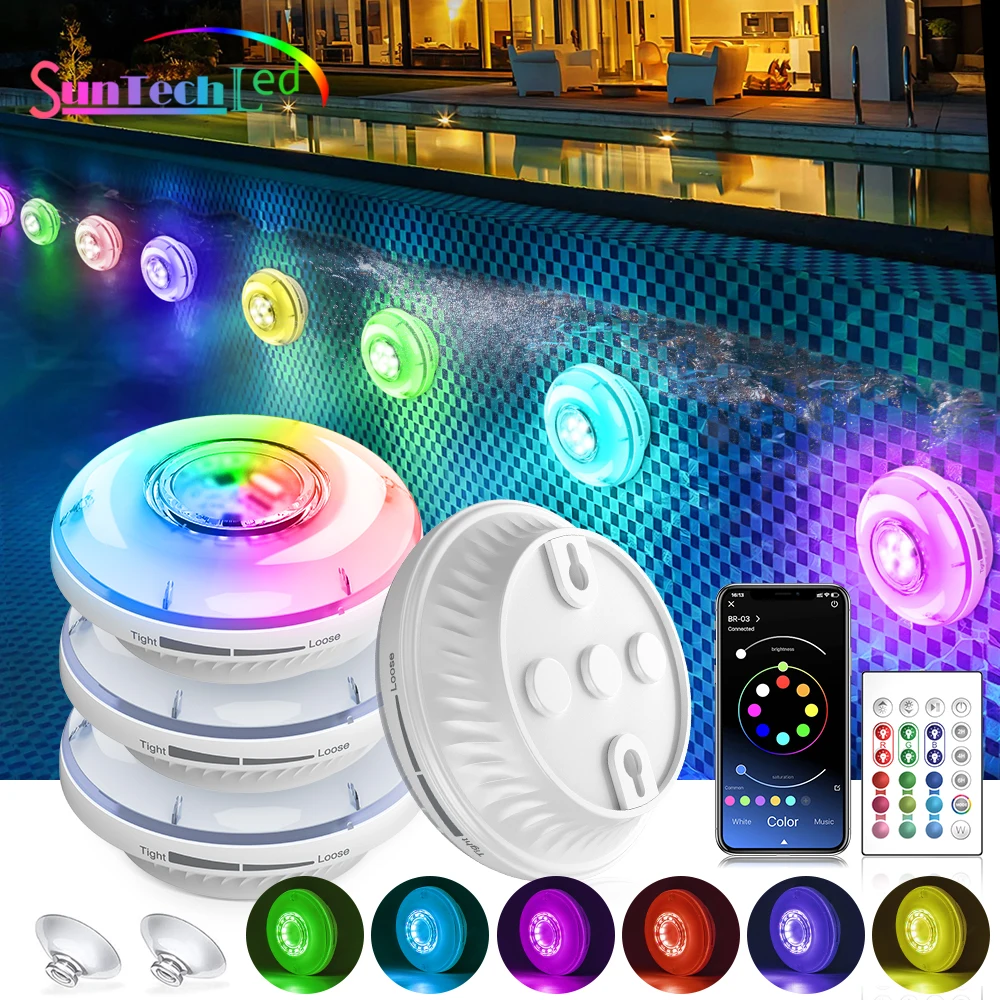 2020 new Submersible LED Lights with Remote Underwater Pool Light IP68 ...