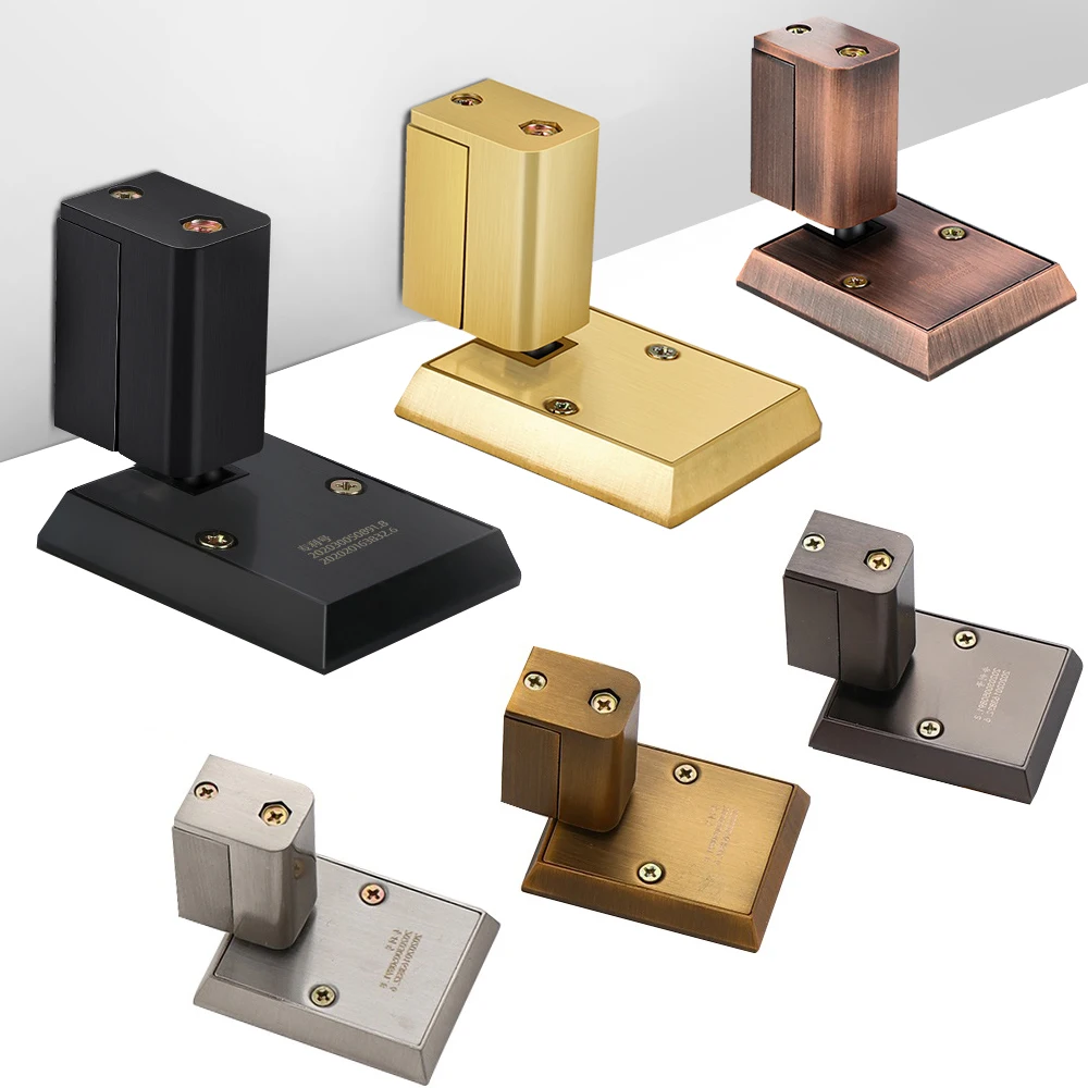 Slim Metal Door Stopper Thin Mechanical Floor Stops Height Adjustable ...