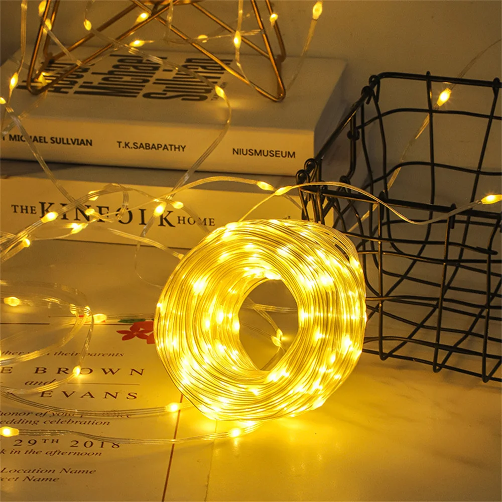 String Lights On Bendable Wire