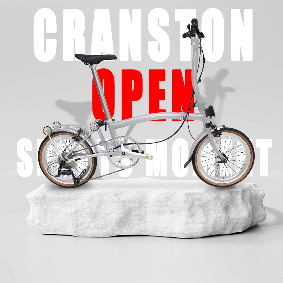 CRANSTON-Snowy-White-Folding-Bicycle-M-S-Handle-9-Speed-16-Inch-Small ...