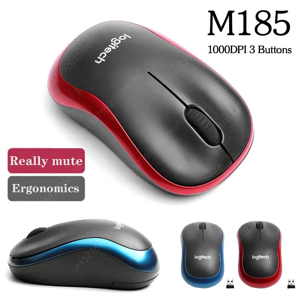 Logitech-M185-2-4-GHz-USB-Wireless-Mouse-1000DPI-3-Buttons-Silent ...