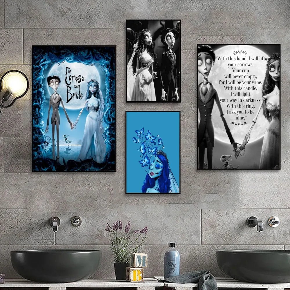 The-Corpse-b-Bride-Poster-No-Framed-Poster-Kraft-Club-Bar-Paper-Vintage ...