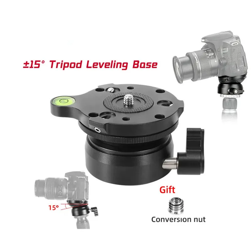 Tripod Head Leveling Base Level Horizontal Adjustment Platform for ...