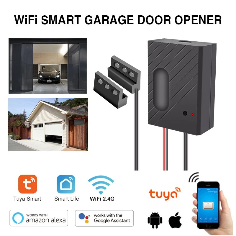 Smart Wifi Garage Door Opener Remote Tuya Smart Life App Control Work ...