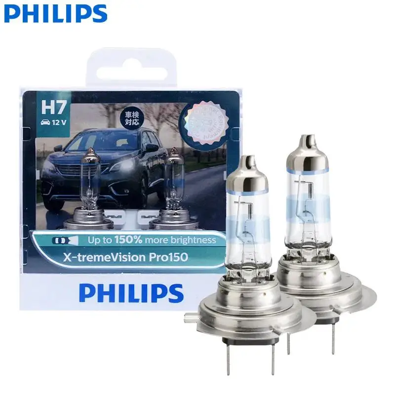 Philips H7 12V 55W X-treme Vision Pro150 Xenon White Light Halogen ...