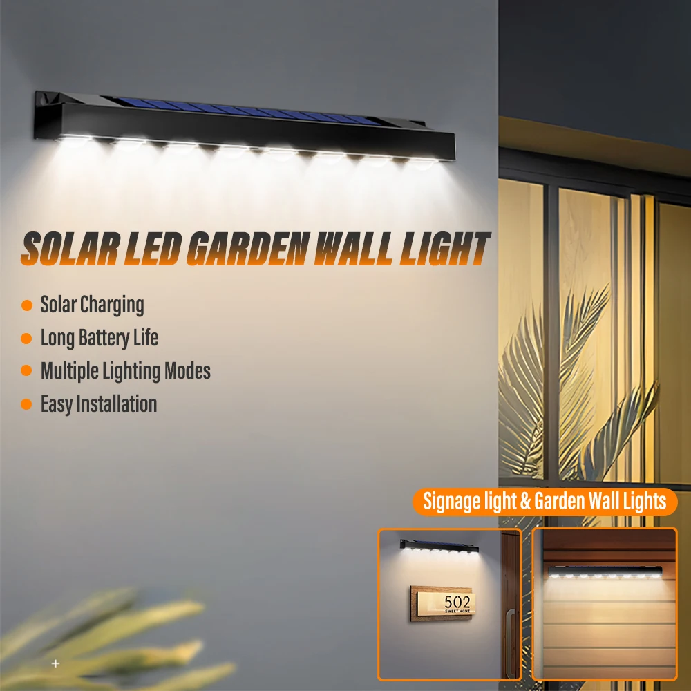 Outdoor-Solar-Powered-LED-Wall-Light-LED-Sign-Light-Garden-Landscape ...