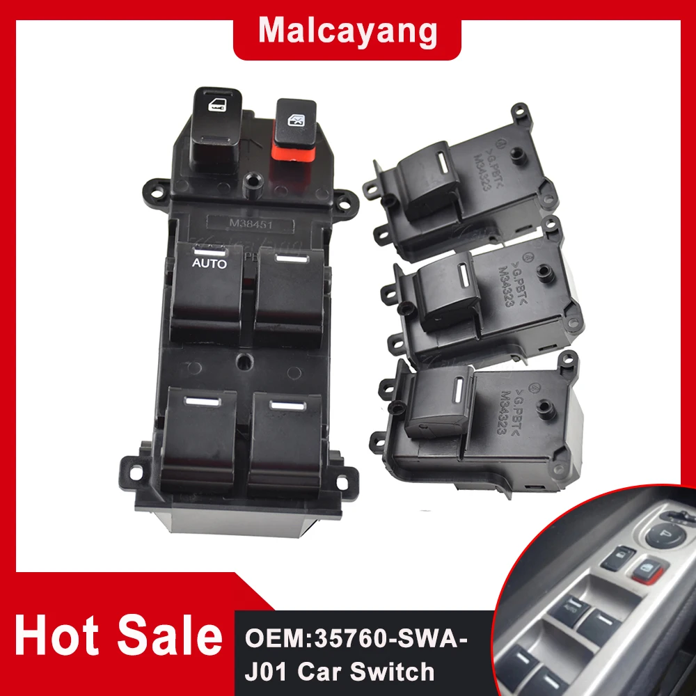 Power-Window-Master-Control-Switch-Glass-Lifter-Button-35750-SWA-K01 ...