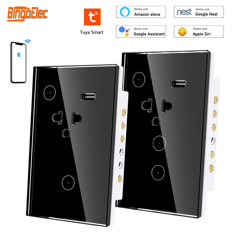Light Switch Socket Wifi | Tuya Wifi Smart Socket | Touch Switch Socket ...