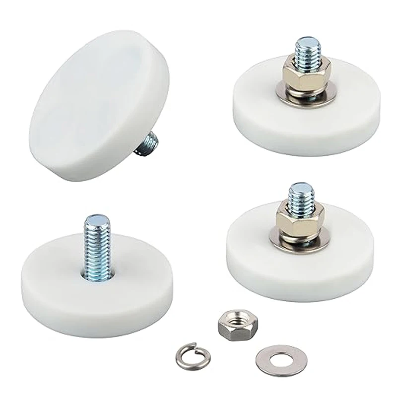 43mm Magnet Strong White Rubber Coated Magnet with M6 Male Thread ...
