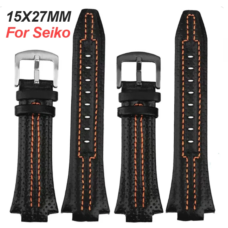 Genuine-Leather-Wristband-for-Seiko-SNL021P1-SNL017P1-SNA595P2-SNL029P2 ...