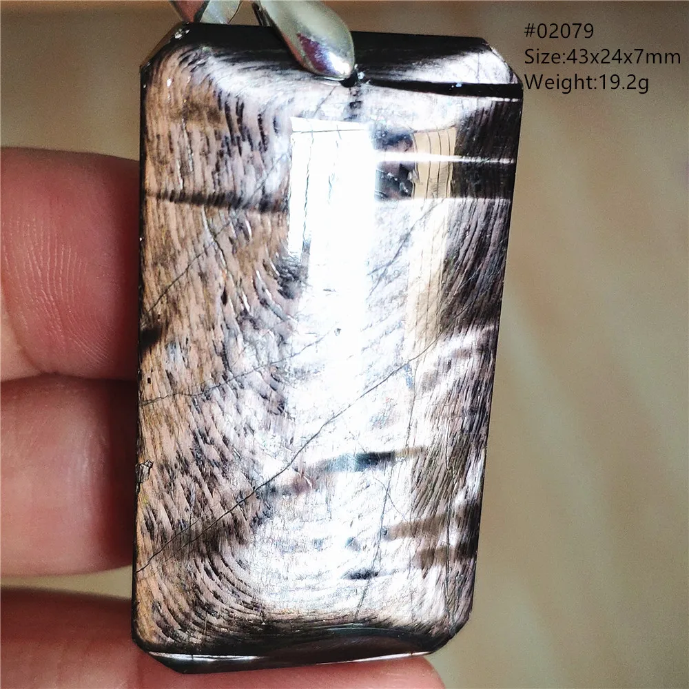 Natural-Black-Hypersthene-Rectangle-Pendant-Jewelry-Flash-Lucky-Egypt ...