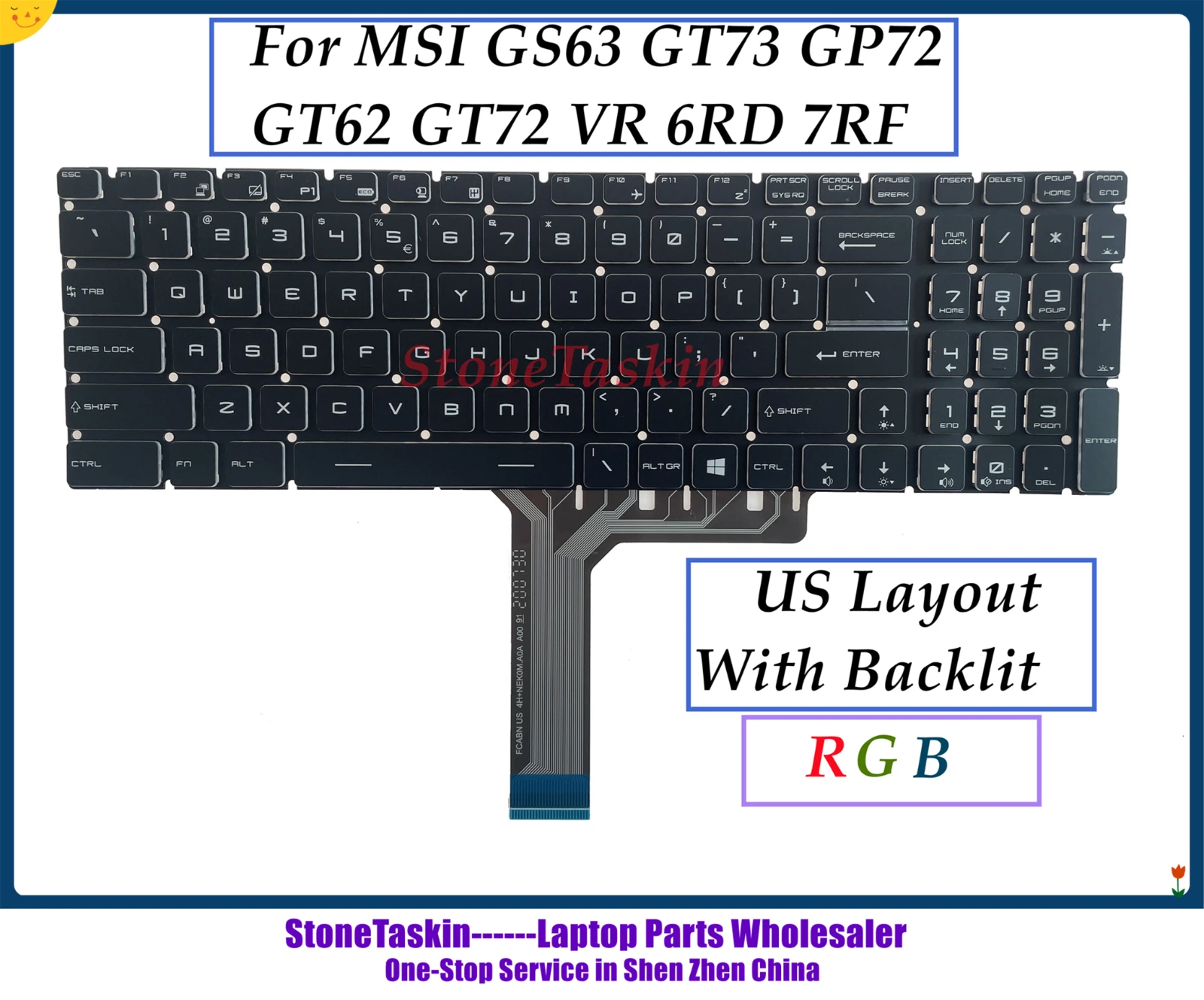 StoneTaskin-NEW-US-laptop-keyboard-For-MSI-GE63-GE73-GE63VR-GE73VR-GS63 ...