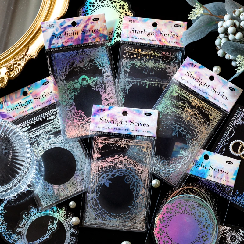 Decorative Stickers Cards | Laser Collage Card Sticker | Laser Stickers ...