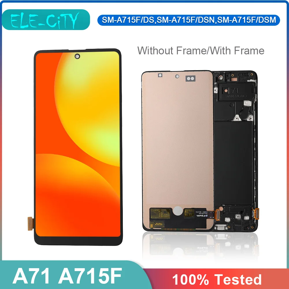 Pantalla LCD para Samsung Galaxy A71 4G A715, piezas de repuesto de digitalizador de pantalla ...