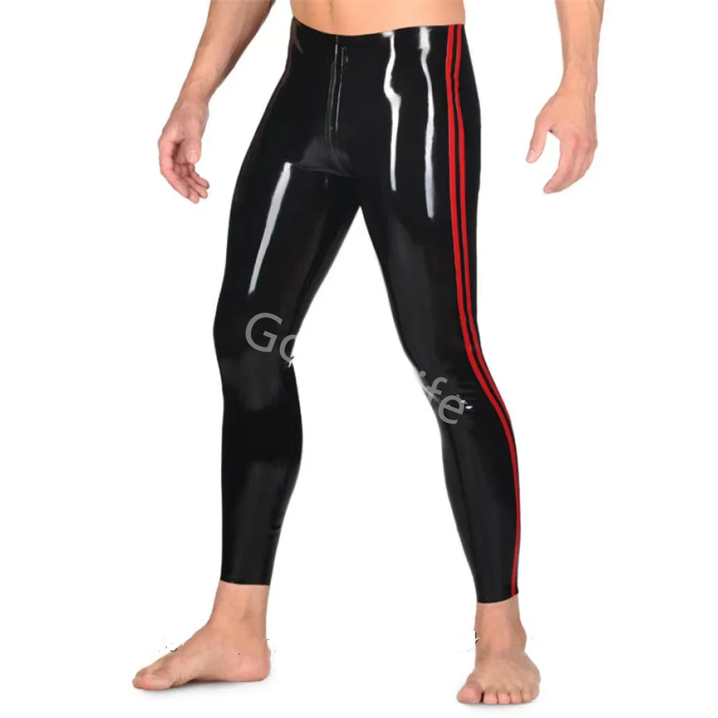 Male Latex Pants Crotch Zipper From Front To Back Zipper Design Men's ...