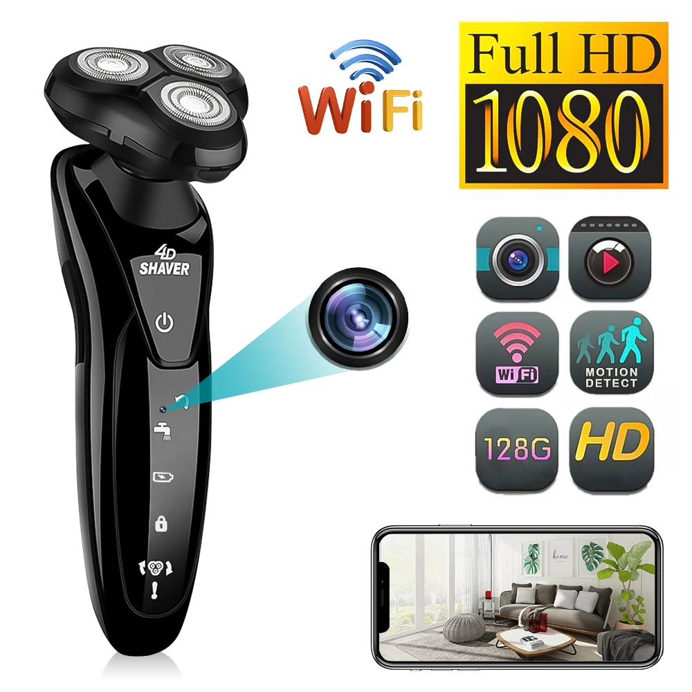 New-Electric-Shaver-Wifi-Mini-Camera-HD-1080p-Invisible-Lens-Micro ...